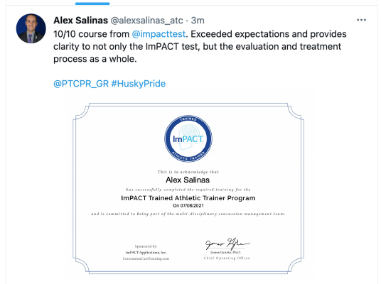 ITAT - ImPACT Trained Athletic Trainer - Training